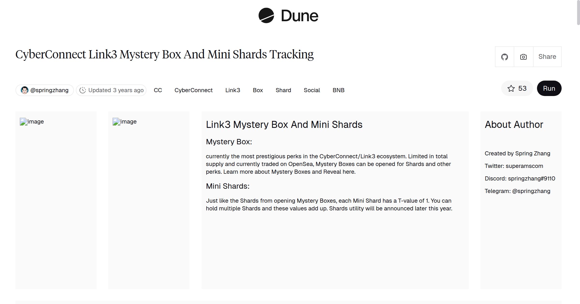 CyberConnect Link3 Mystery Box And Mini Shards Tracking