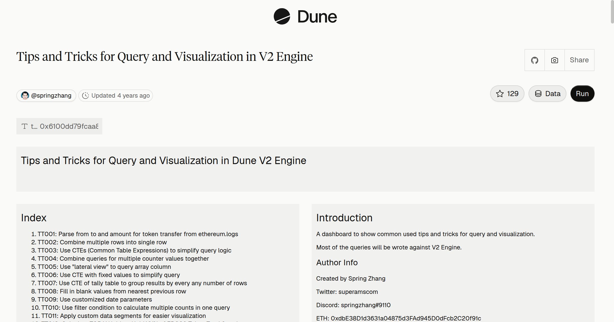 Tips and Tricks for Query and Visualization in V2 Engine | Dune