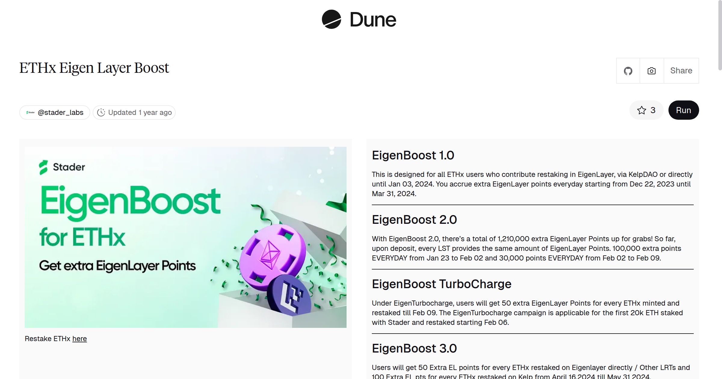 ETHx Eigen Layer Boost