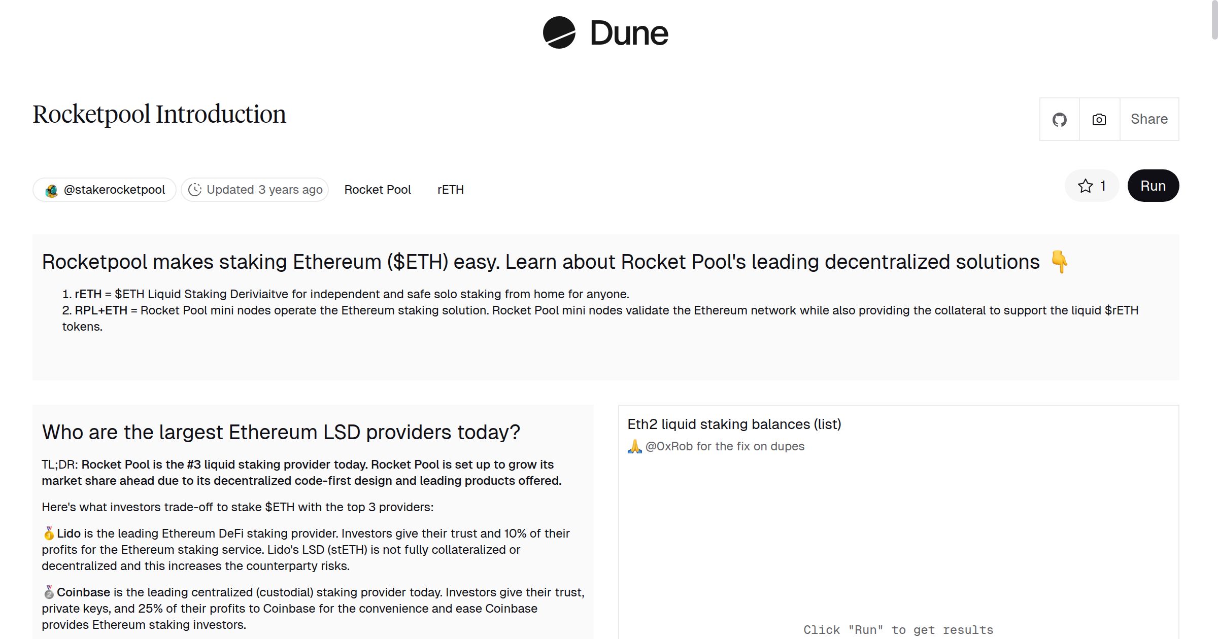 Rocketpool Introduction