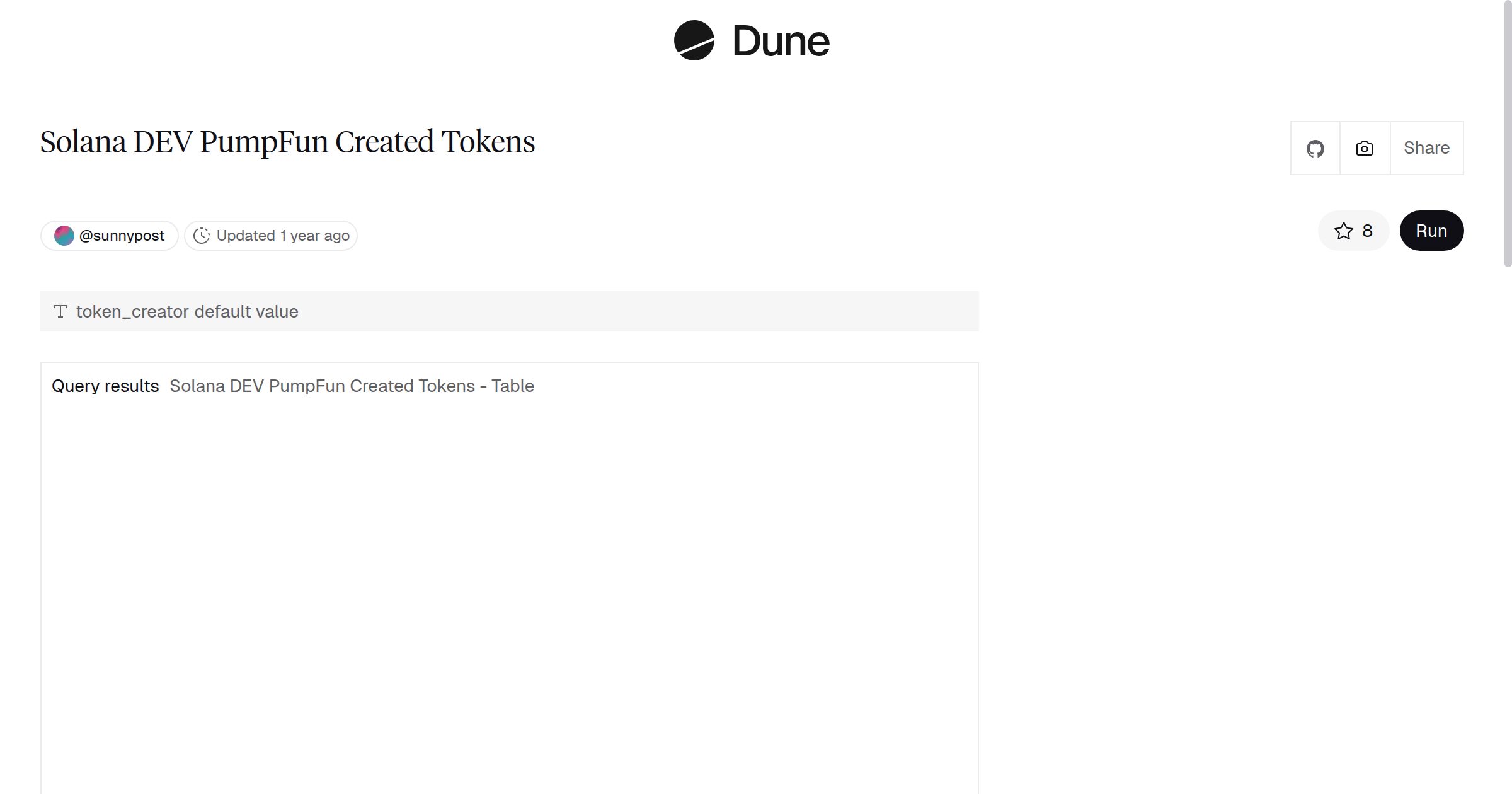 Solana DEV PumpFun Created Tokens