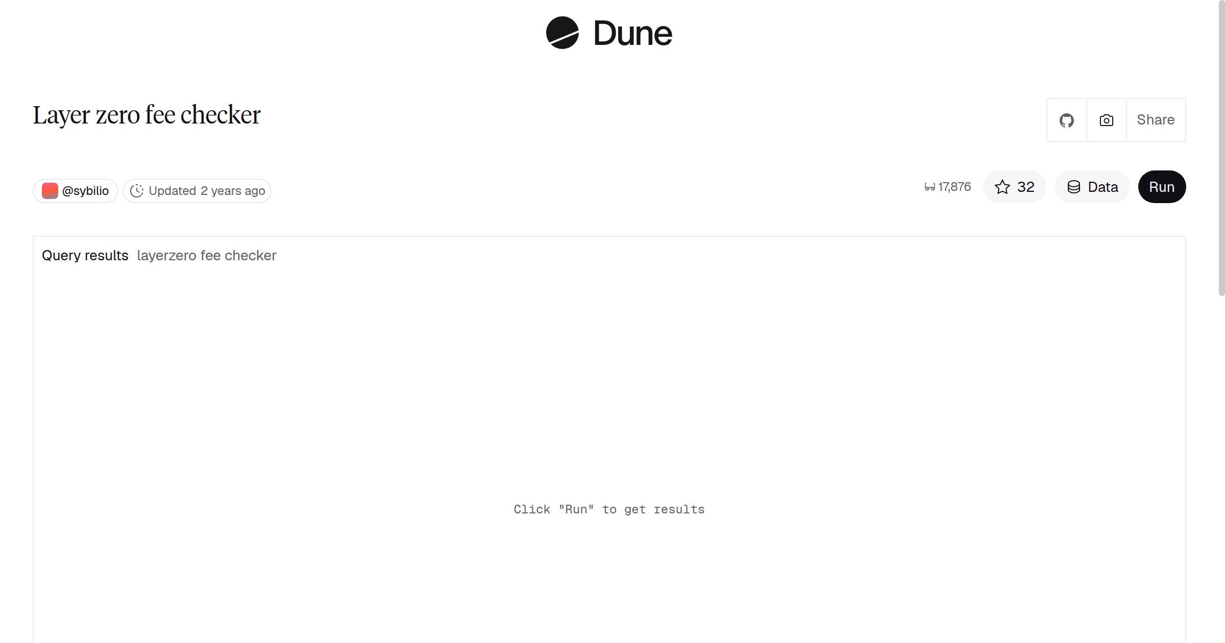 Layer zero fee checker | Dune
