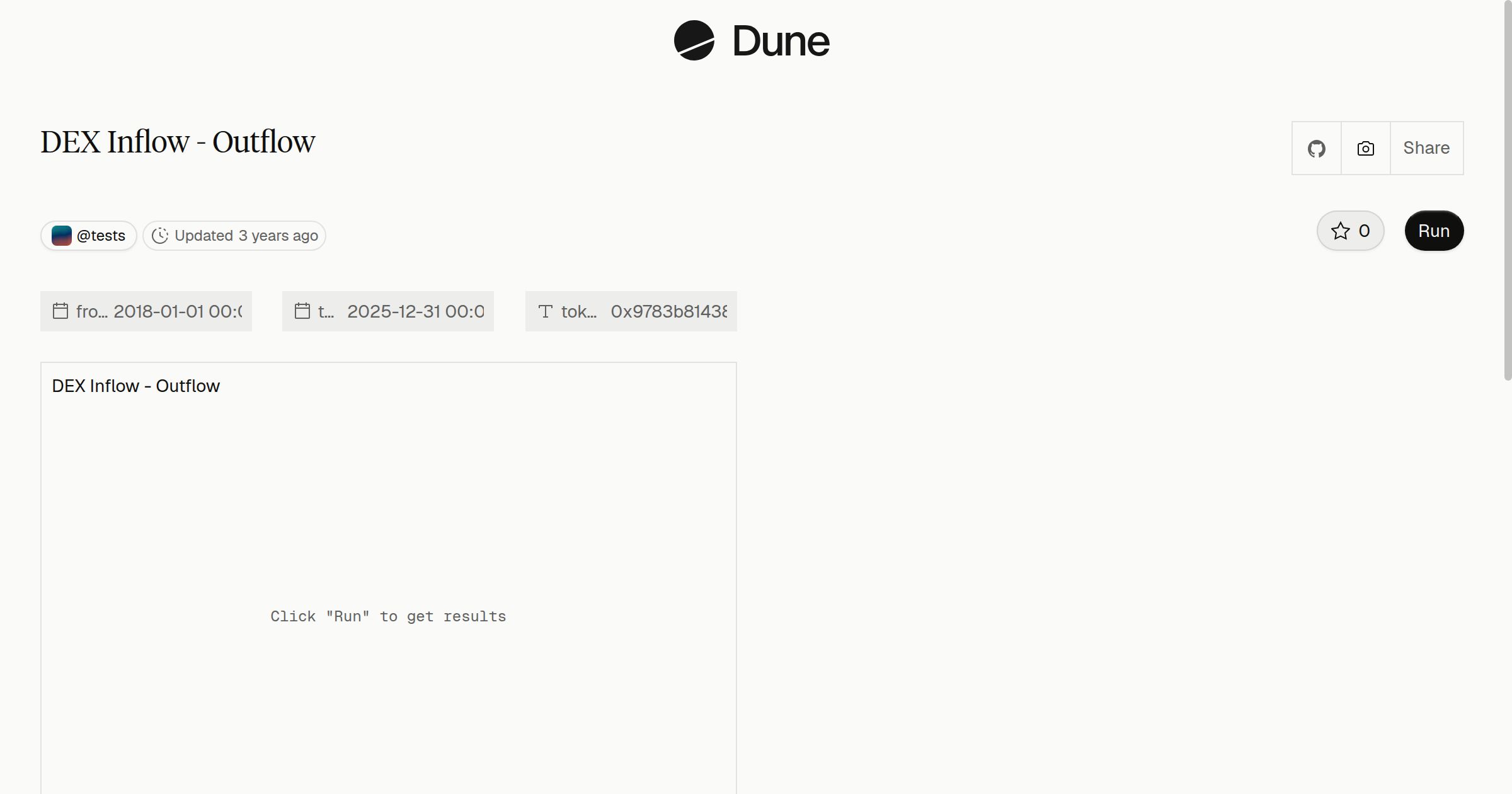DEX Inflow - Outflow | Dune