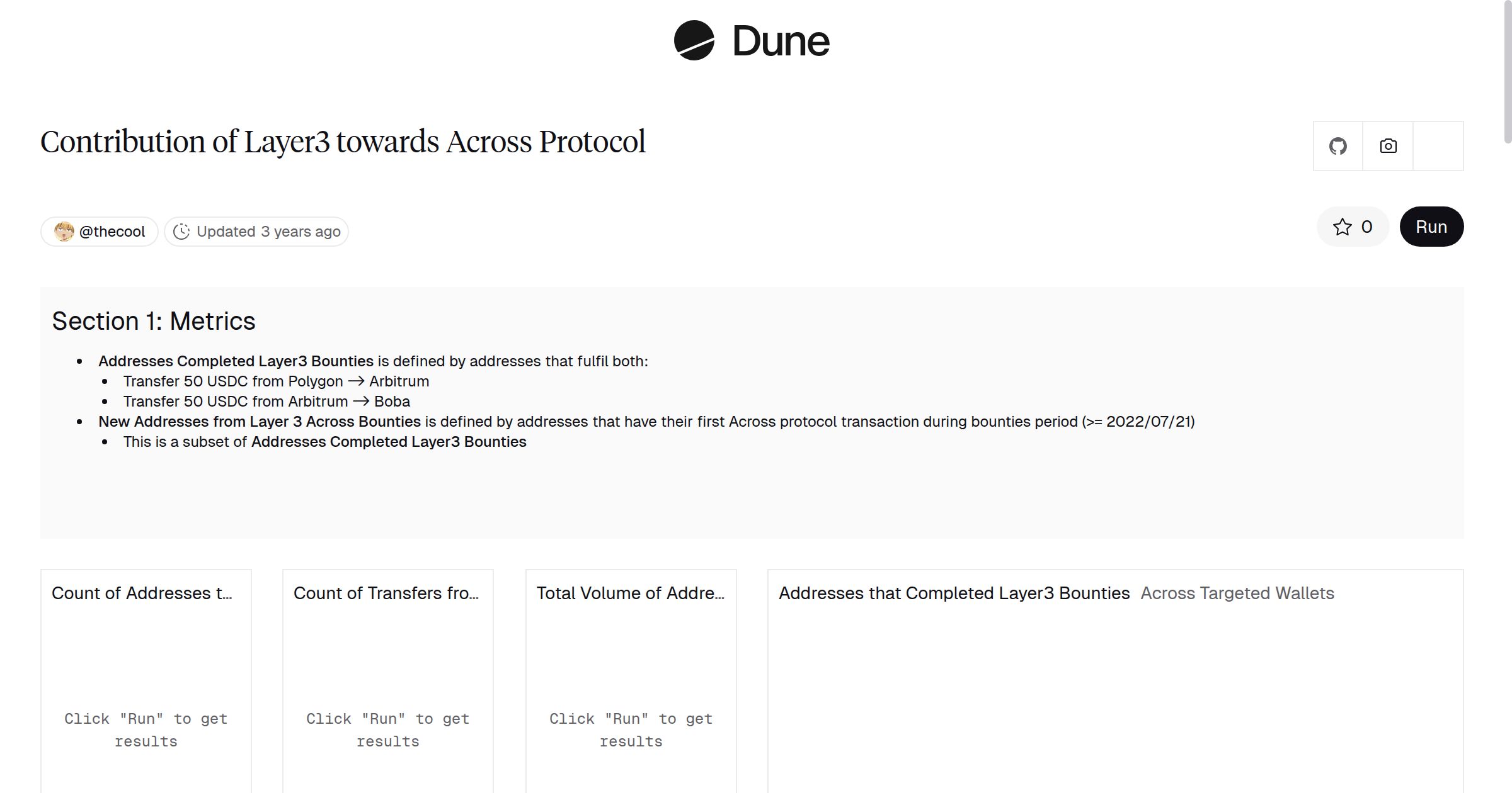 Contribution of Layer3 towards Across Protocol