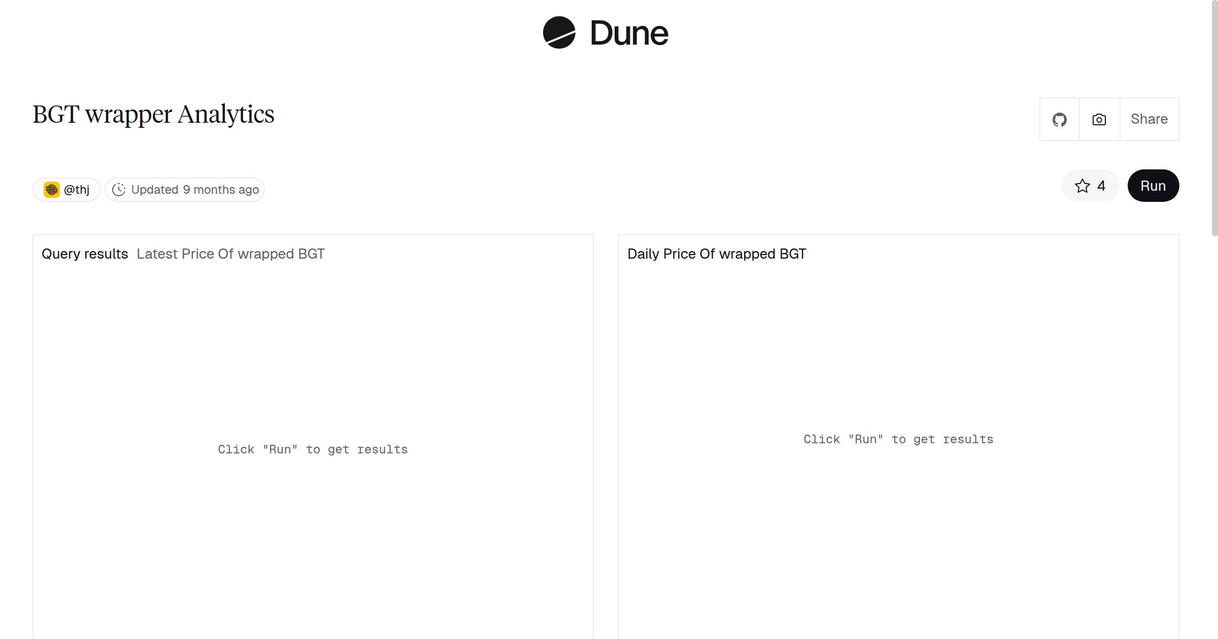 BGT wrapper Analytics