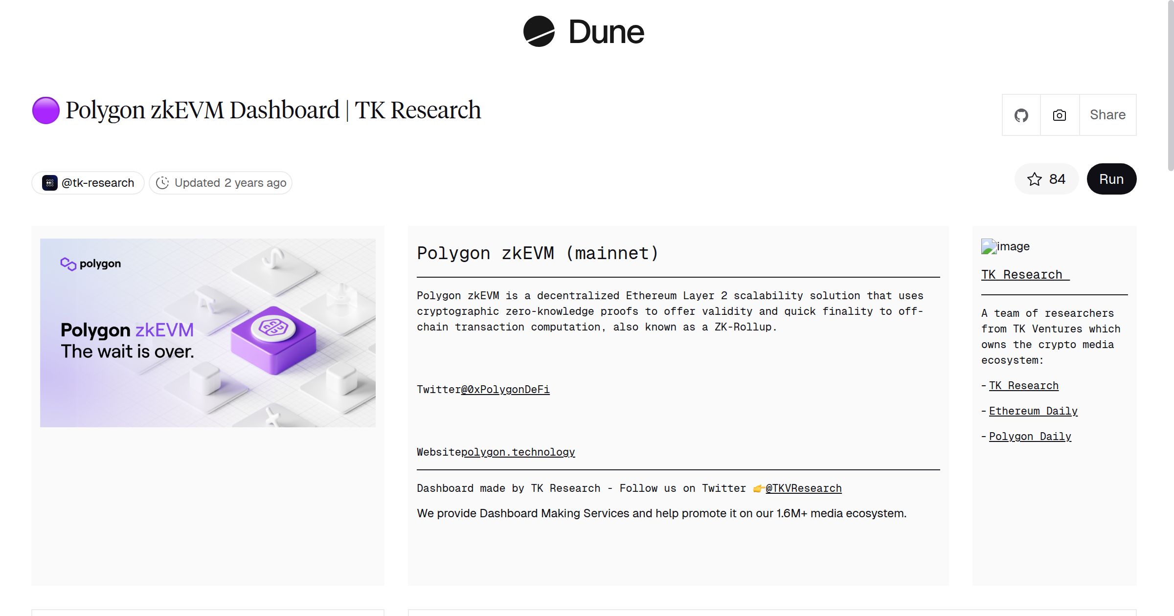 🟣 Polygon zkEVM Dashboard | TK Research