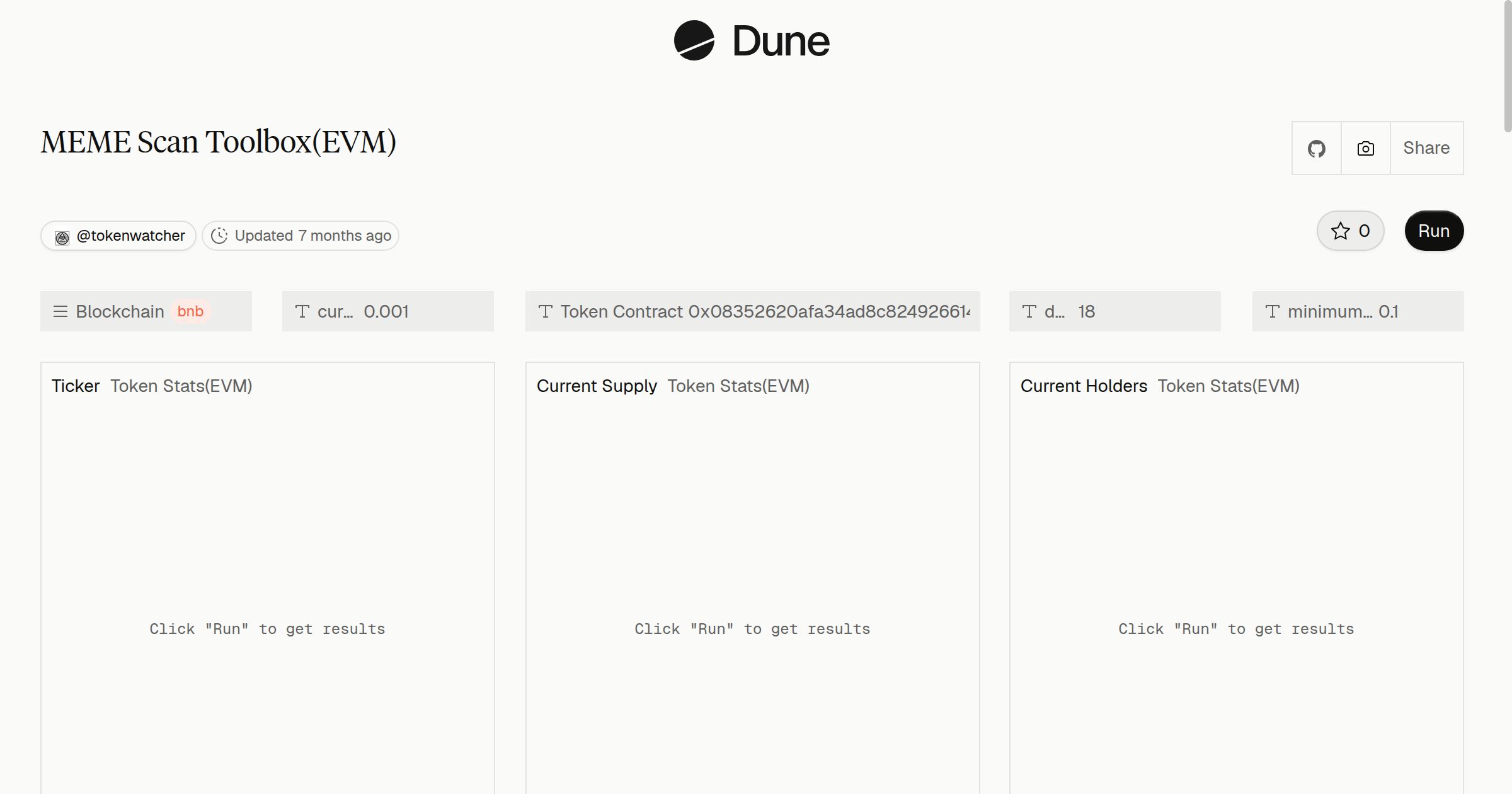 MEME Scan Toolbox(EVM) | Dune
