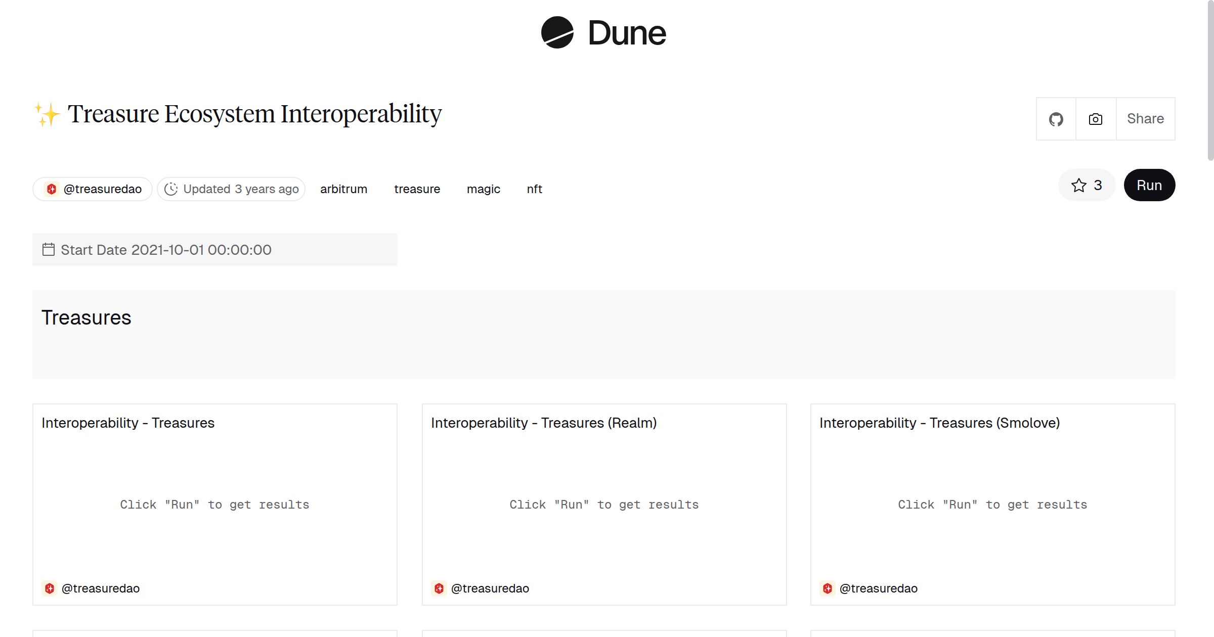 Treasure Ecosystem Interoperability