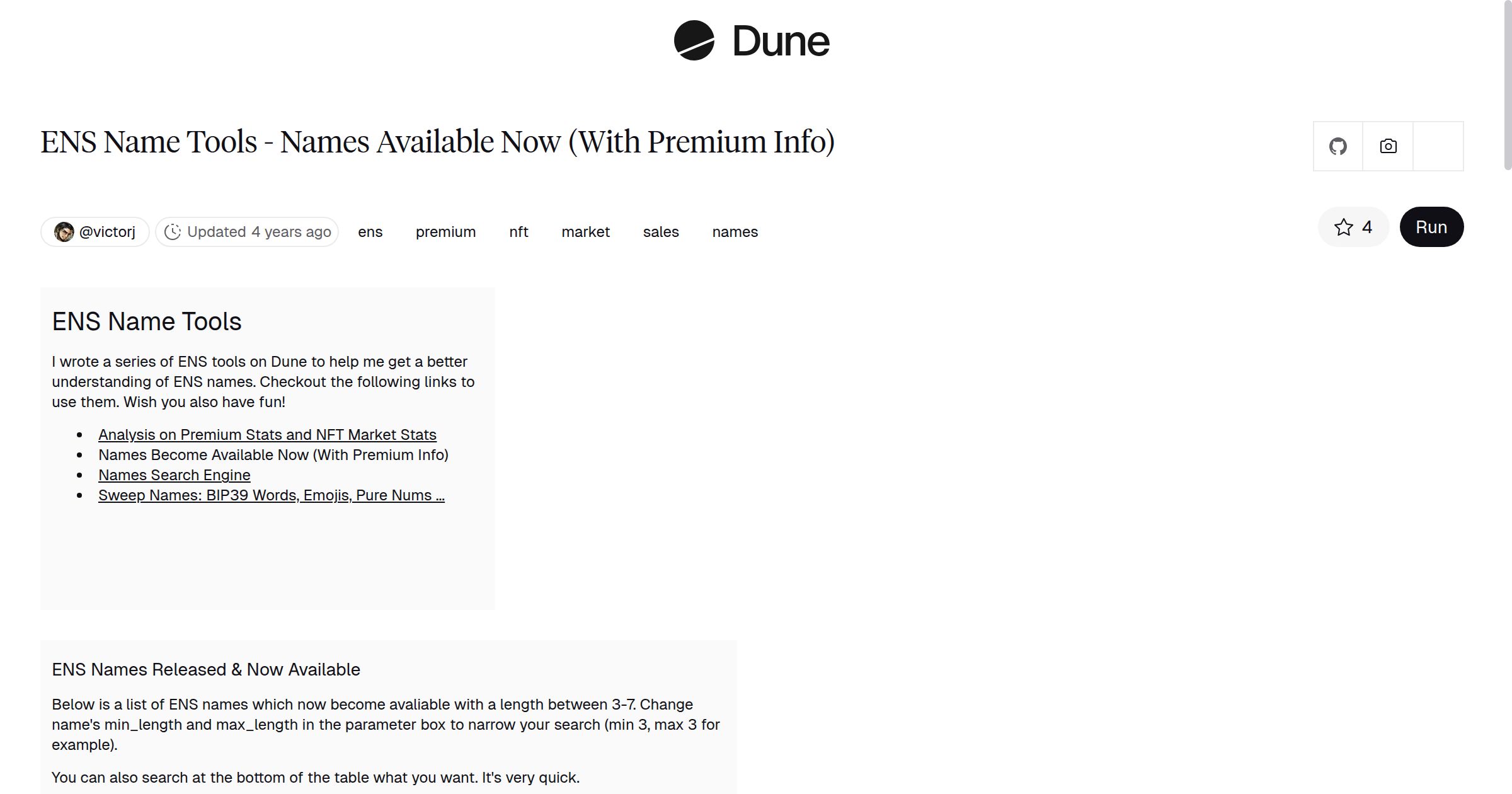 ENS Name Tools - Names Available Now (With Premium Info)