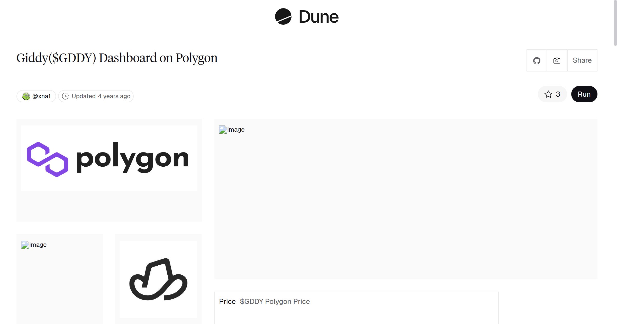 Giddy($GDDY) Dashboard on Polygon