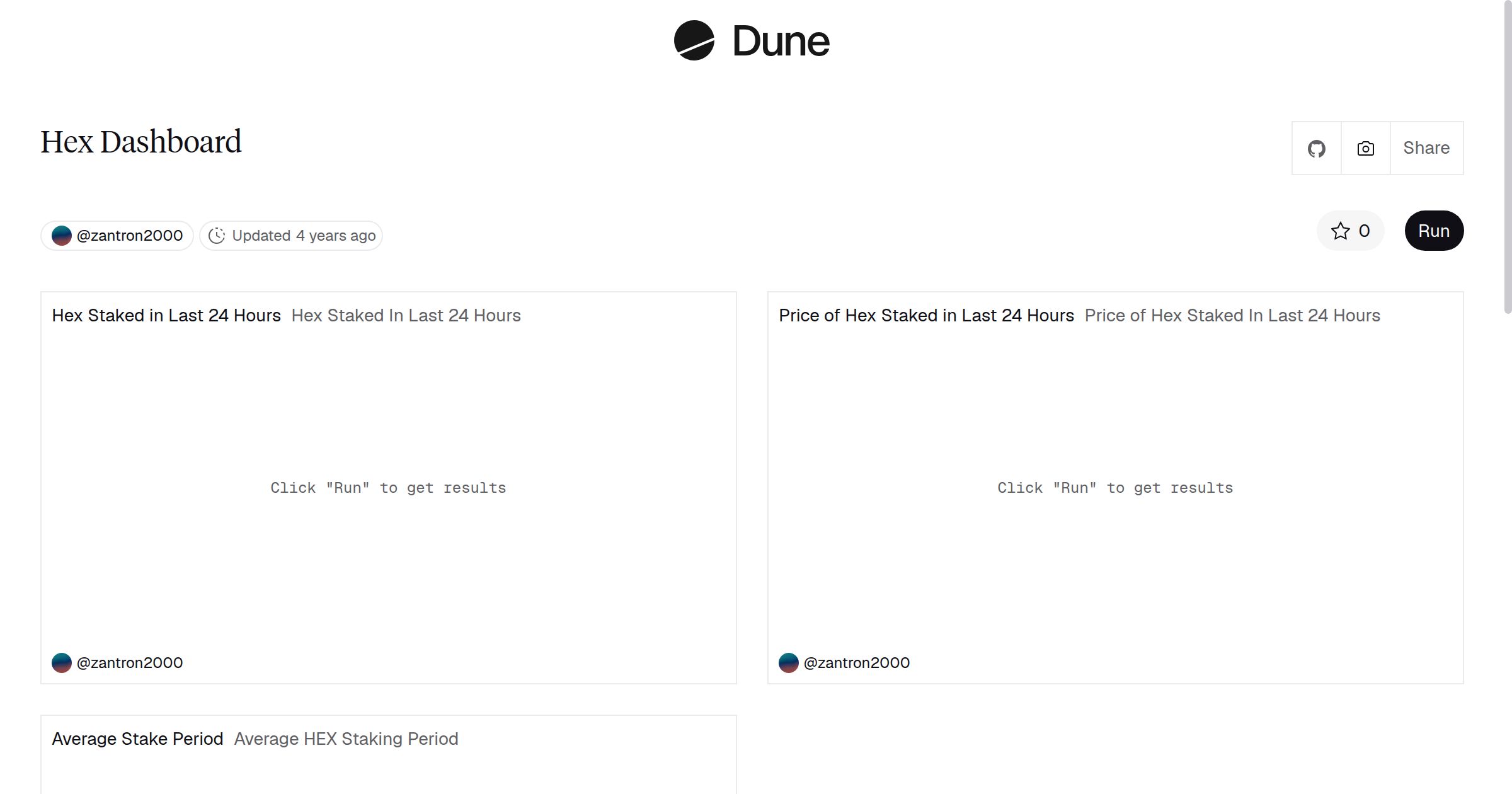 Hex Dashboard | Dune